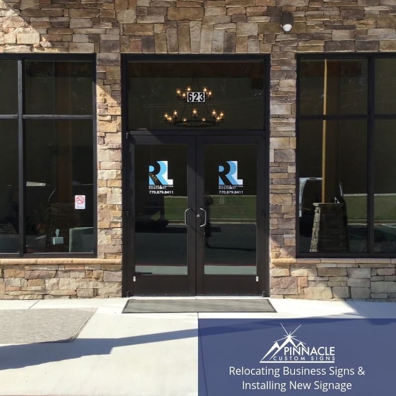 Lobby Sign Relocation & Vinyl Door Graphics for your CPA